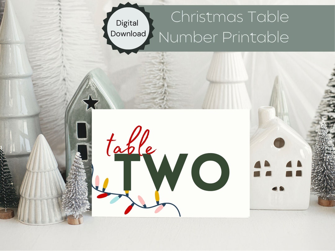 Christmas Table Numbers - Etsy
