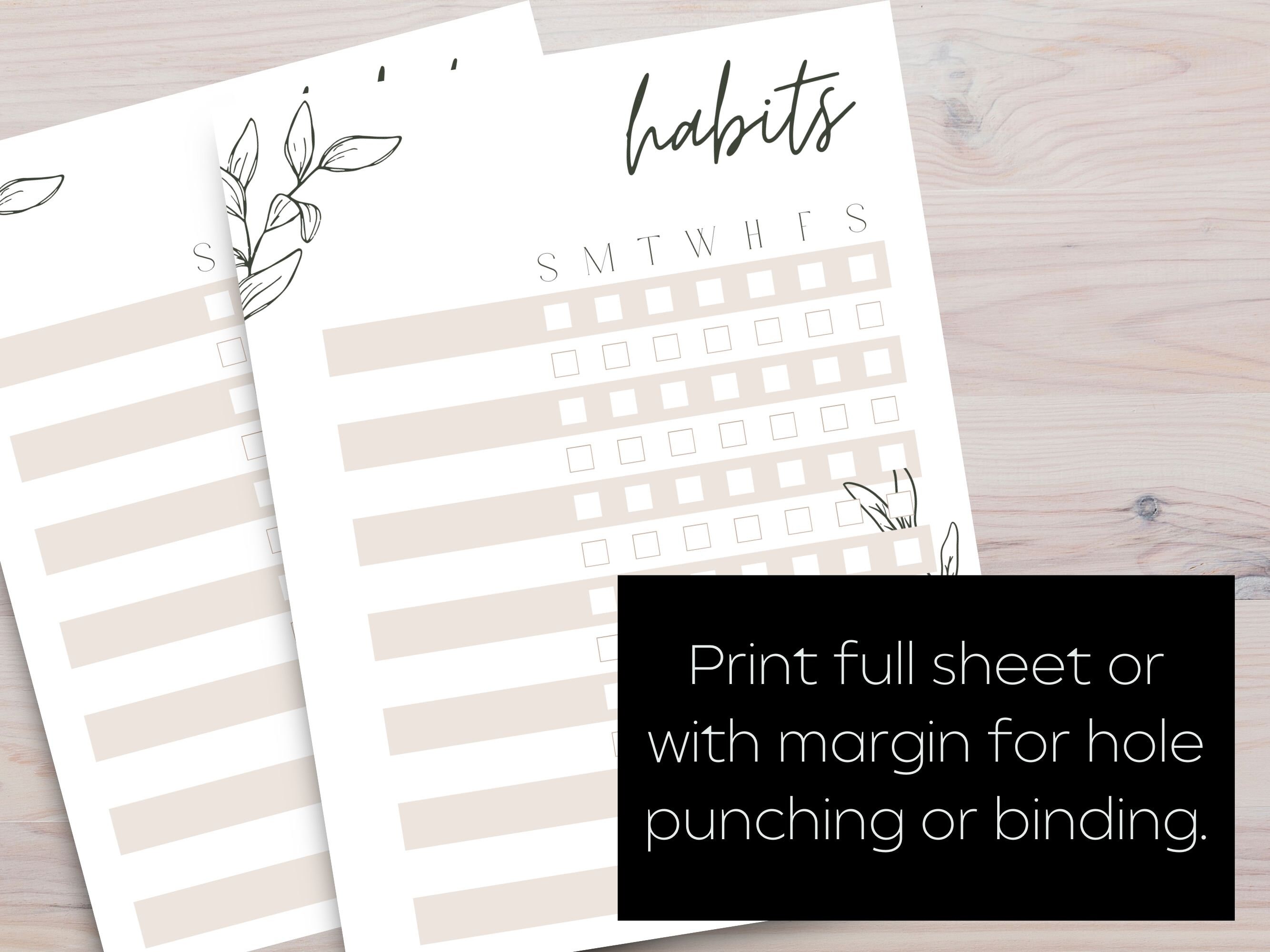 Weekly Habit Tracker Printable - Etsy