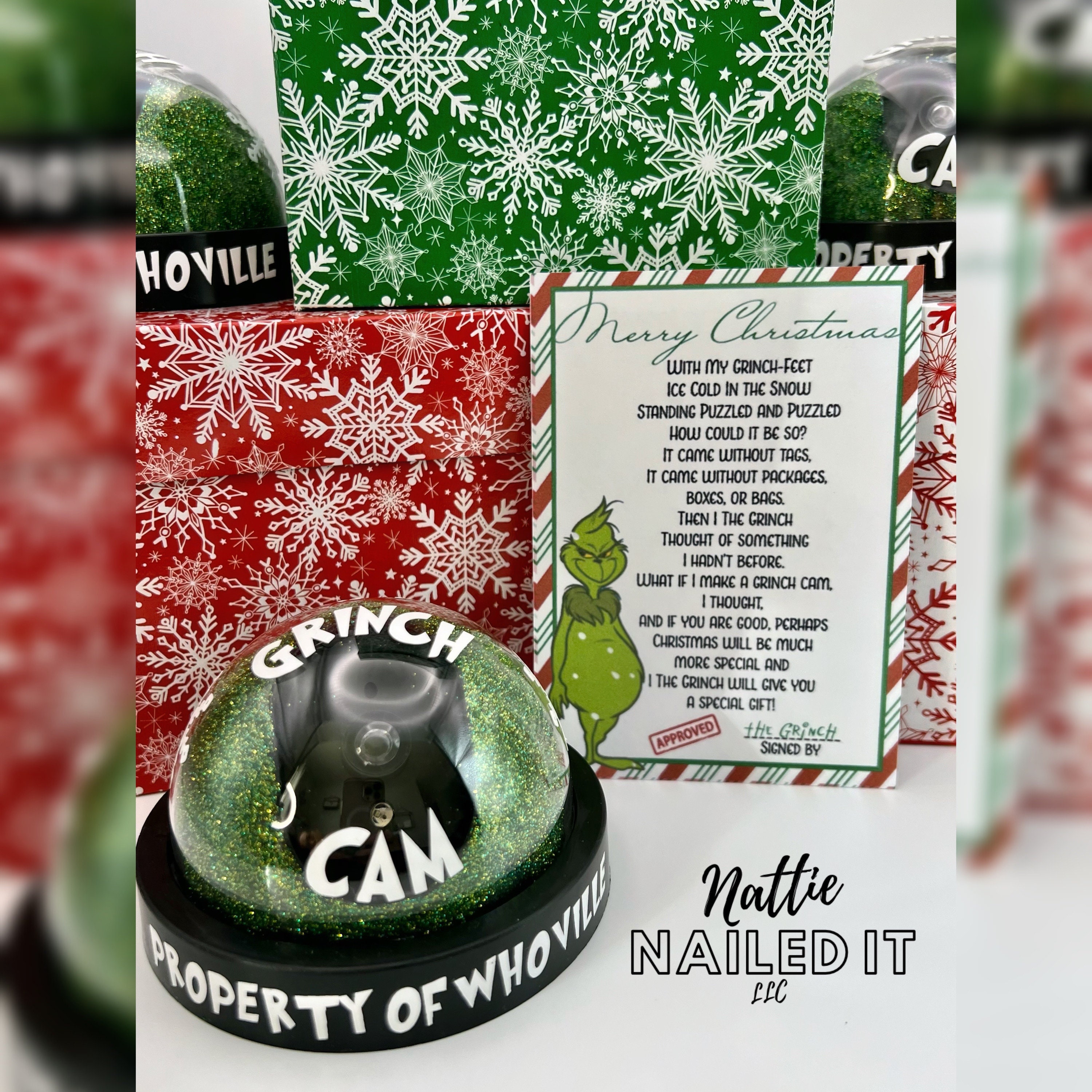 Grinch Holiday Surveillance Spy Cam With Letter From Whoville, Grinch ...