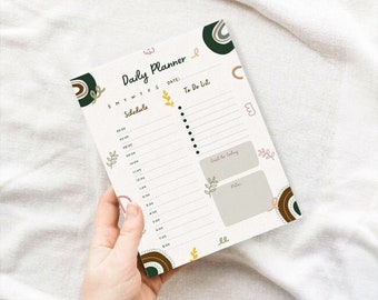 Daily Planner, Printable, Instant Download, to Do List, Daily Schedule ...