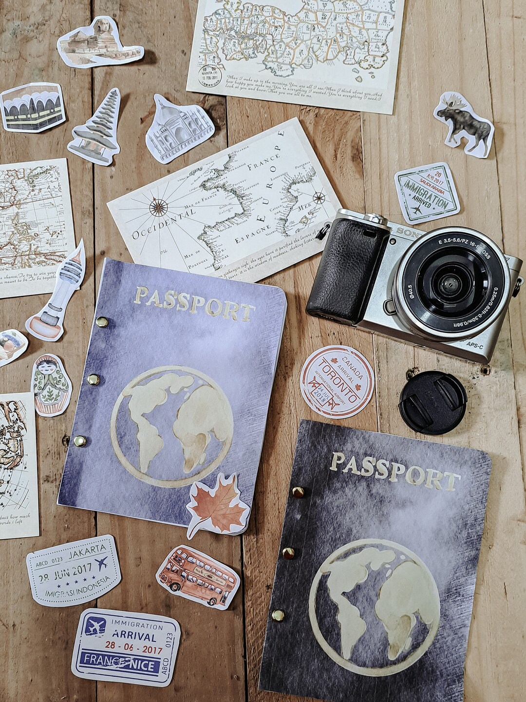 Printable Passport Watercolor Design, Children, Travel, Geography - Etsy