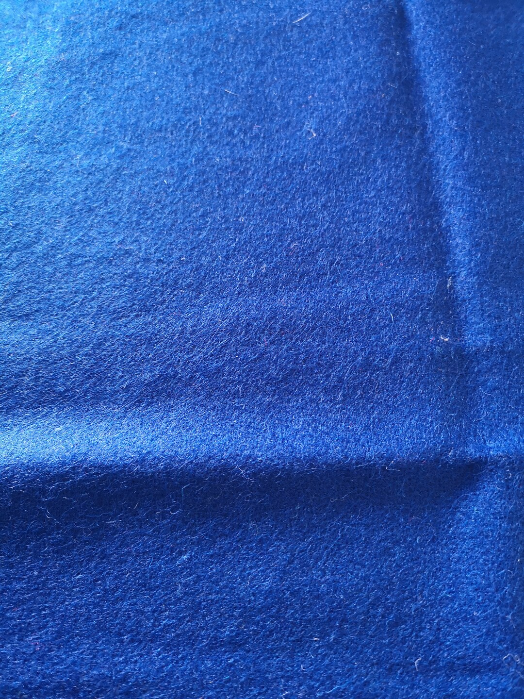 Ultramarine Blue Twill Melton Wool Offcut, Scrap Fabric Remnant, Craft ...