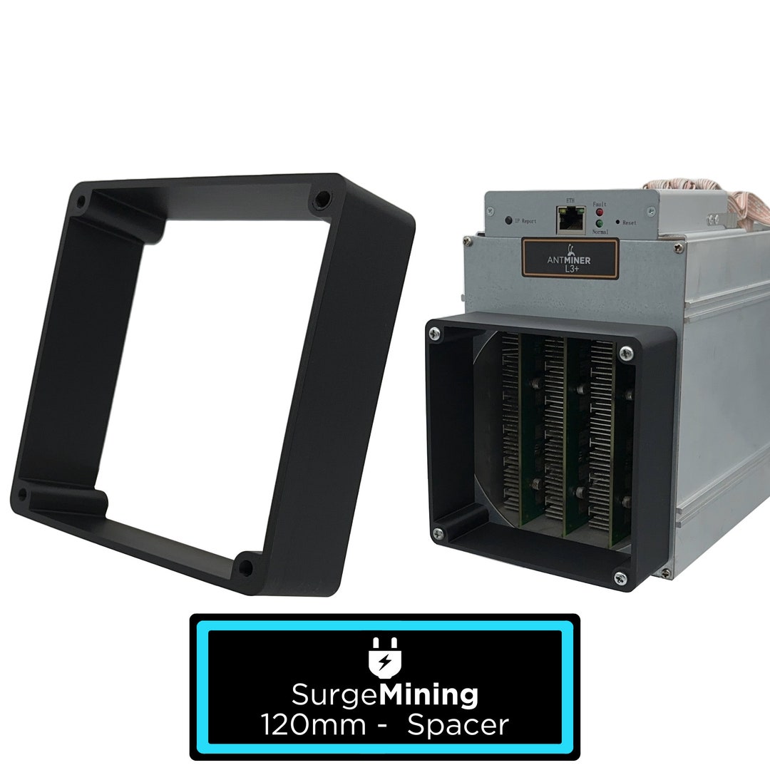120mm Spacer Inline Fan Delete ASIC Crypto Miner Silencer Antminer KS3 ...
