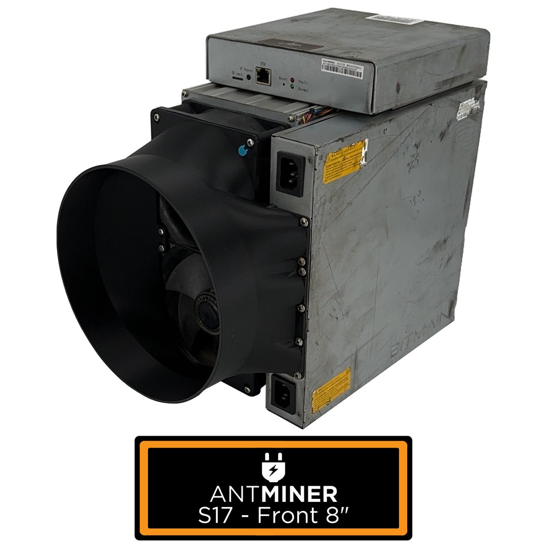 Antminer S17 Front PSU to 8 Inch Fan Shroud Adapter Silencer Cooling ...