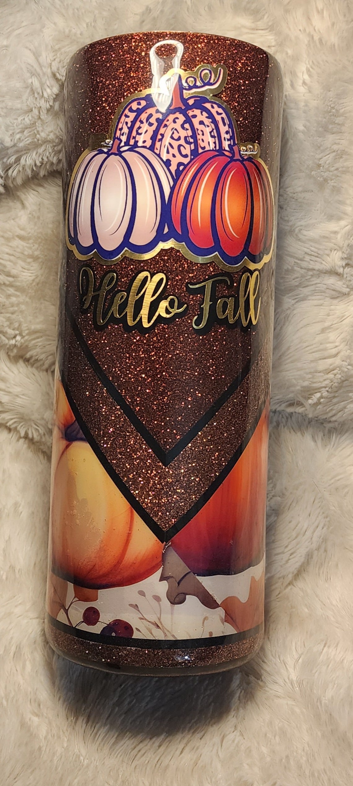 Fall Glitter Pumpkin Epoxy Tumbler: Autumn Ombre Stainless Steel Cup - Etsy