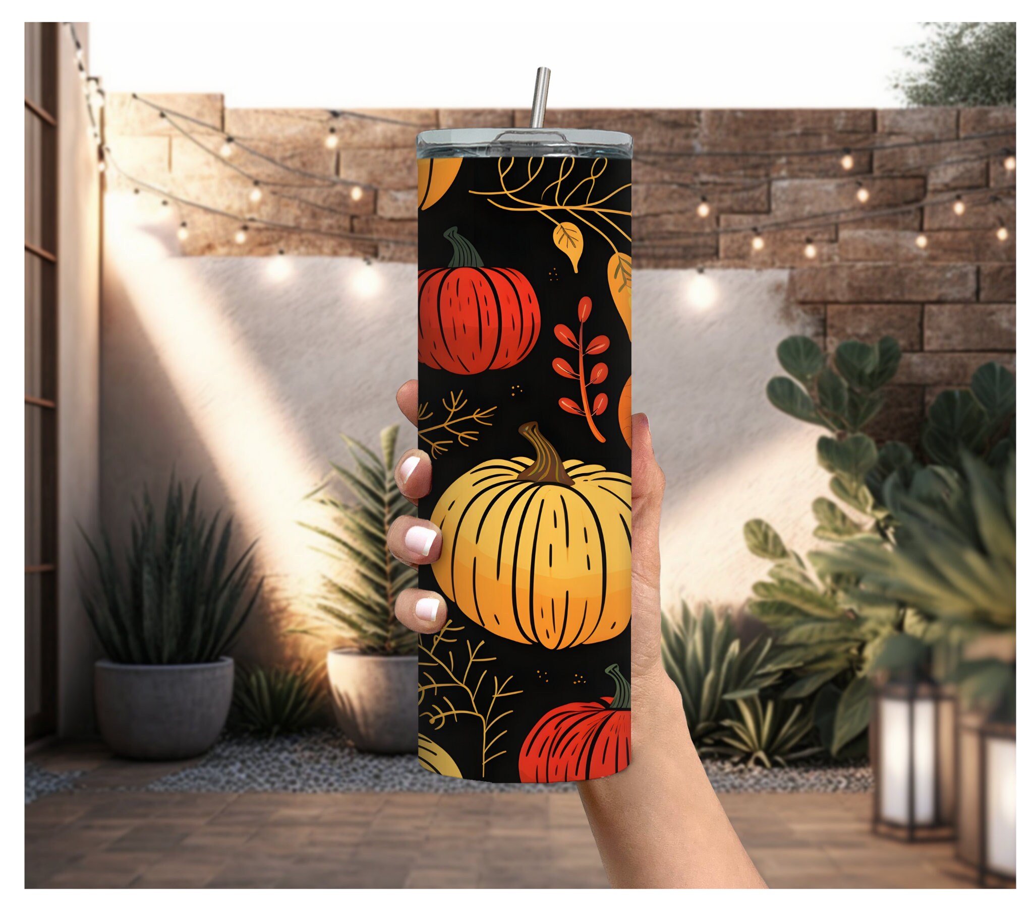 20oz Fall Pumpkin Tumbler Fall Autumn Tumbler Pumpkin Patch Tumbler 20 ...