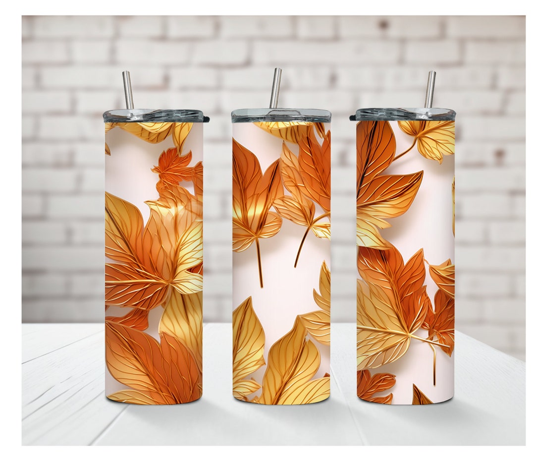 Autumn Leaves Tumbler: 20oz Stainless Steel Fall Tumbler - Etsy