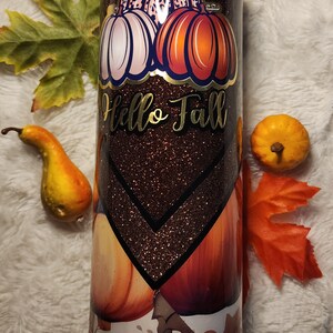 Fall Glitter Pumpkin Epoxy Tumbler: Autumn Ombre Stainless Steel Cup - Etsy