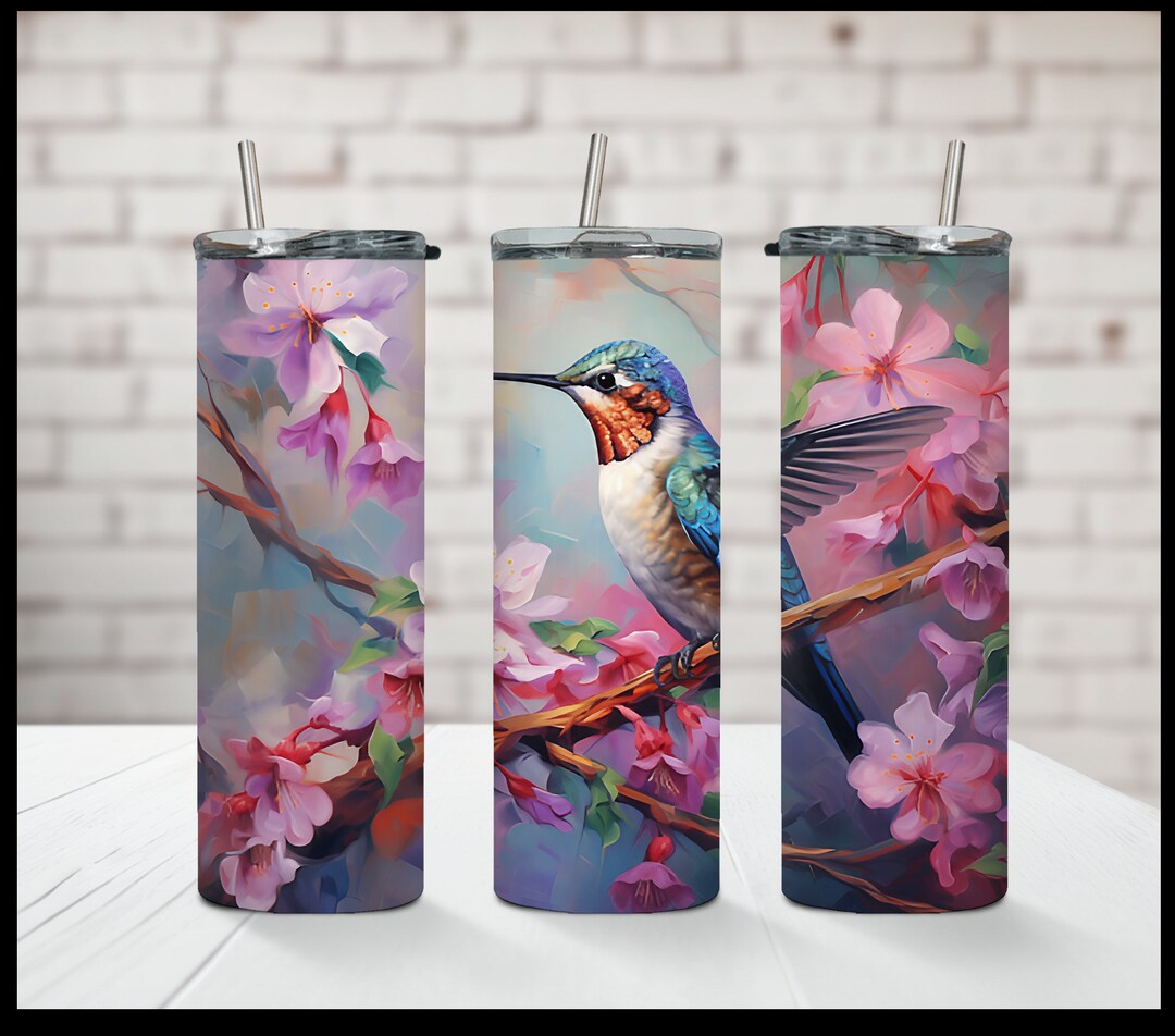 20oz Hummingbird Tumbler Colorful Hummingbird Cup Custom Hummingbird ...
