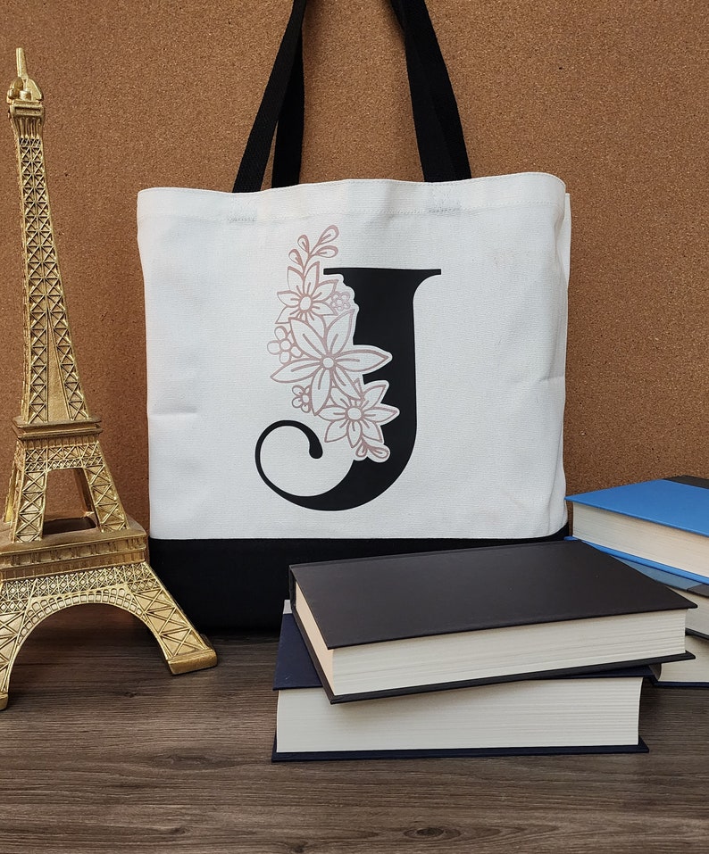 Personalized Monogram Tote Custome Tote Bag College Girl Tote Bag ...