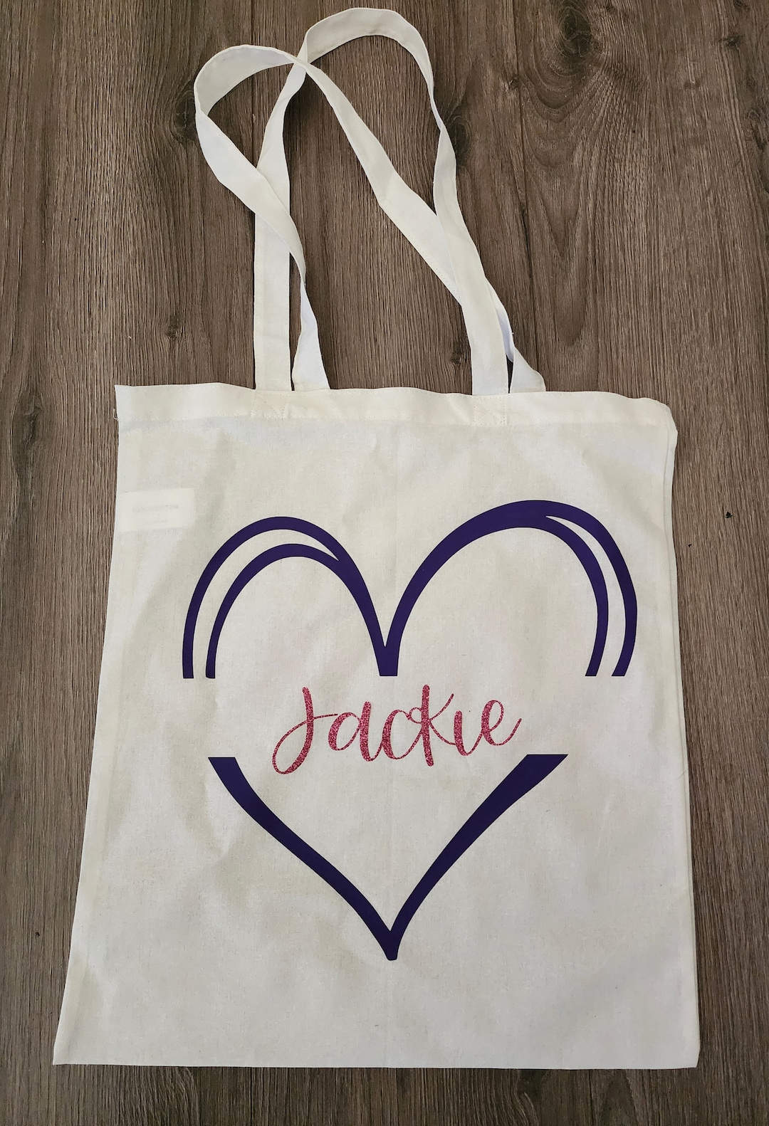 Personalized Heart Tote; Candy Heart Tote; College Tote; Gift for Teen ...
