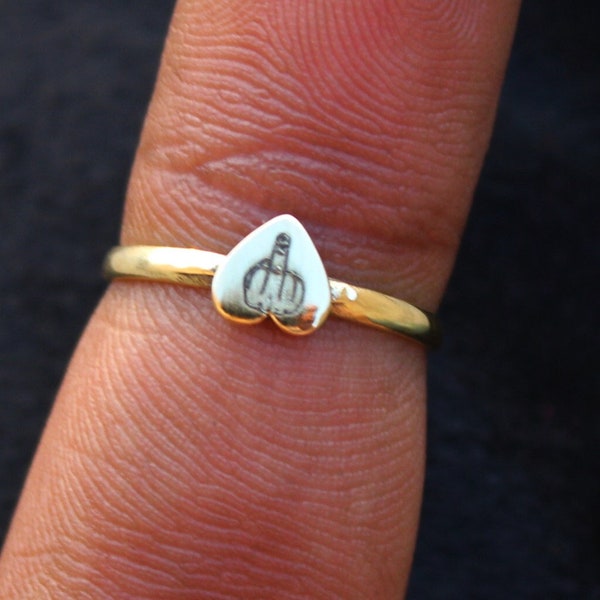 Middle Finger Ring - Etsy