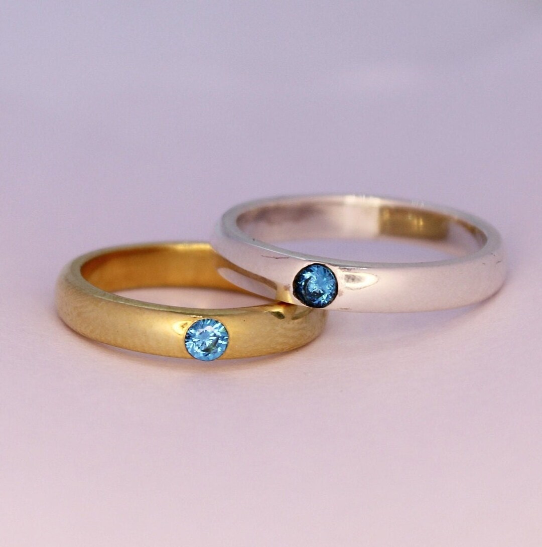 Okkotsu Yuta JJK Gold Plated Promise Couple Silver Band Rings Set of 2 ...