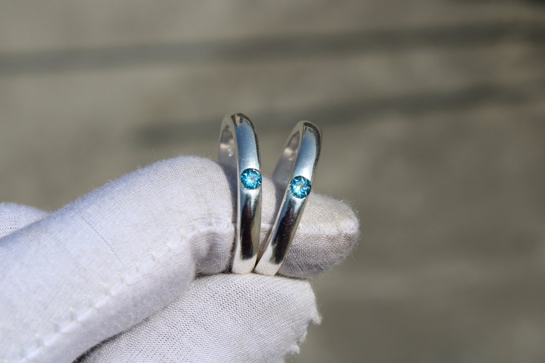 Anime Couples Promise Rings, Anime Inspired Ring, Gift for Her, Silver ...