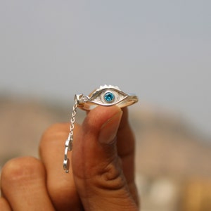 Gojo Blue Eye Ring: Jujutsu Kaisen Anime Inspired Silver Jewelry - Etsy