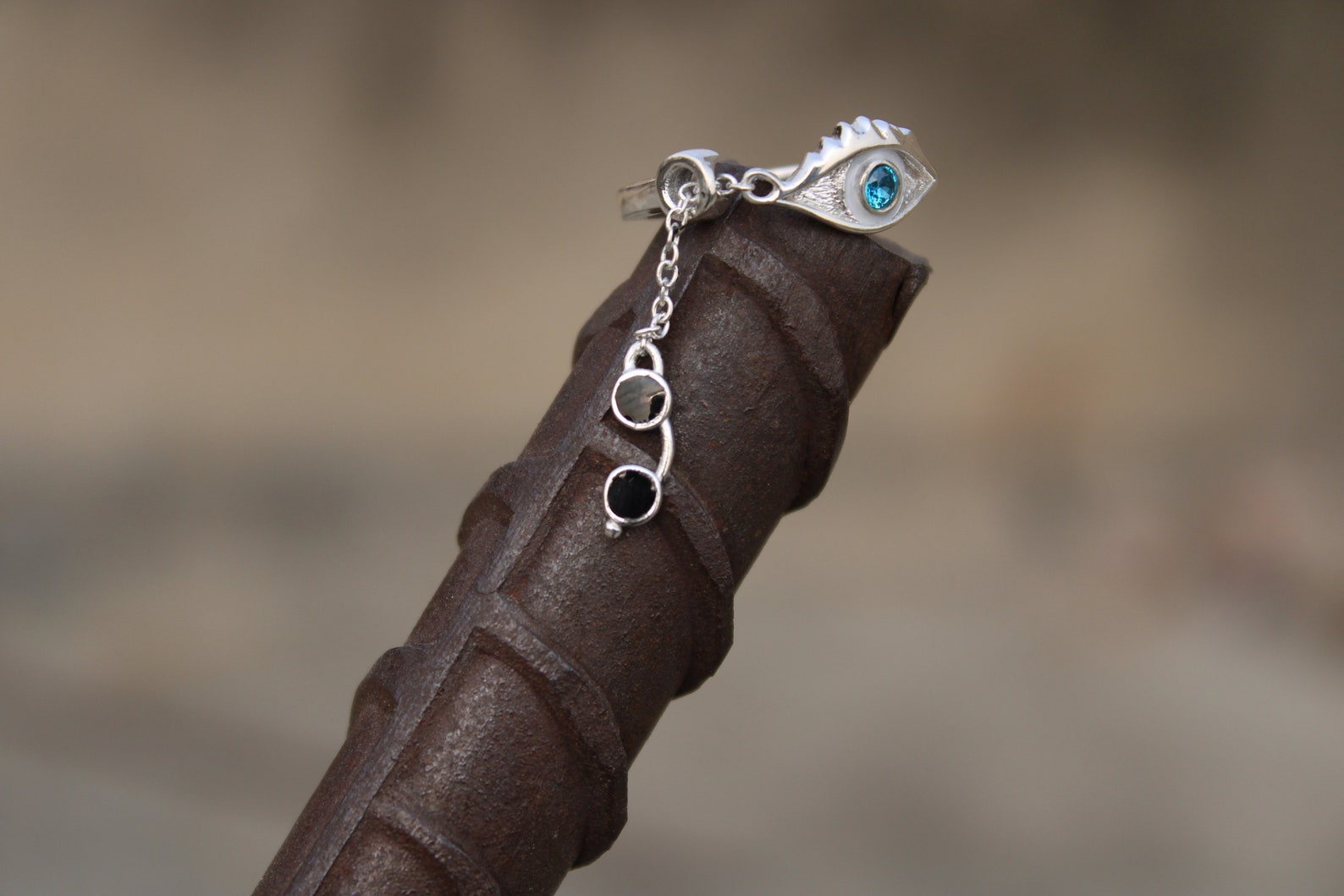 Gojo Blue Eye Ring: Jujutsu Kaisen Anime Inspired Silver Jewelry - Etsy