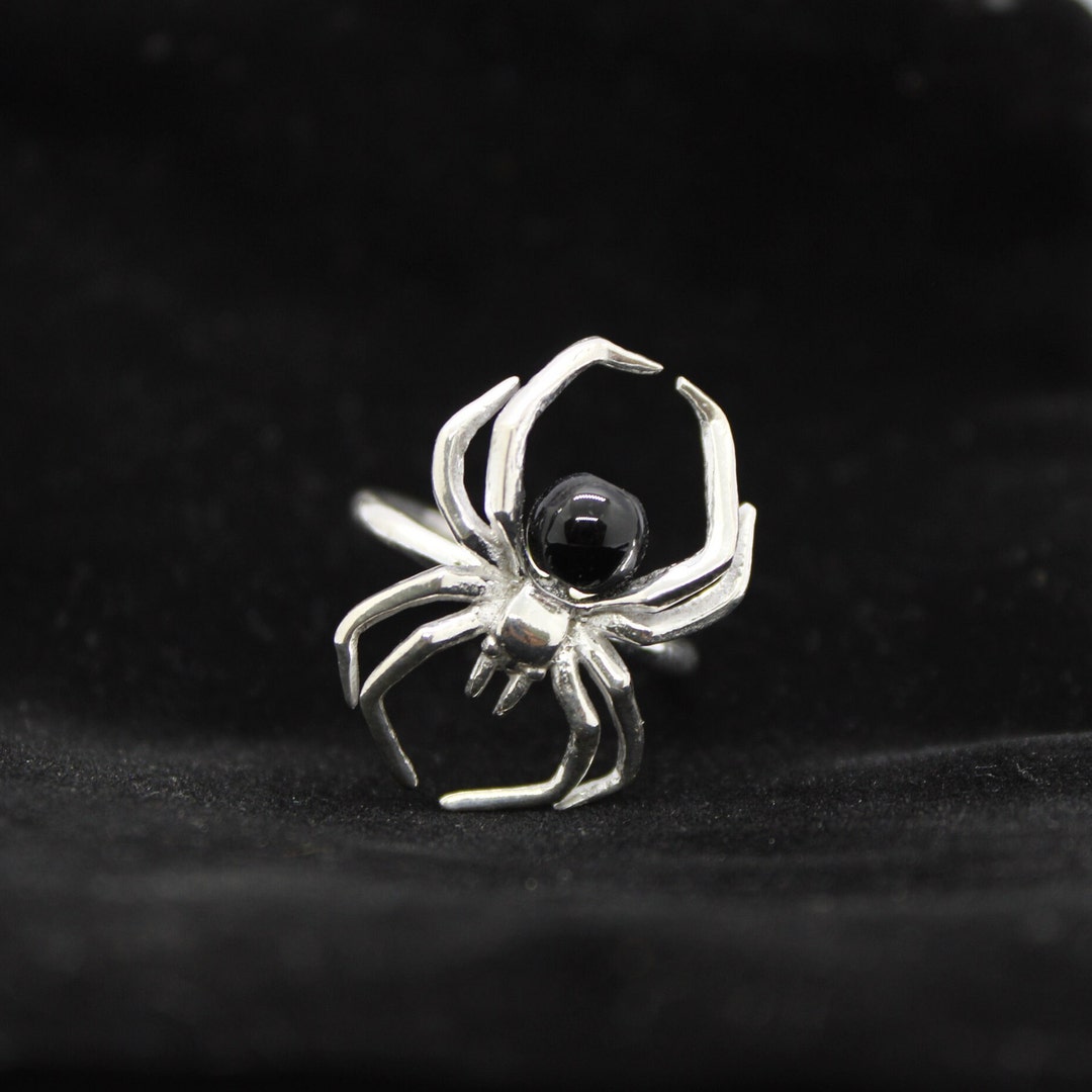 Spider Gemstone Ring, Spider Jewelry, Spider Ring, Halloween Jewelry ...