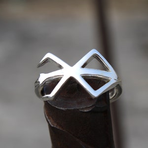 Berserk Inspired Brand of Sacrifice Chunky Silver Anime Ring, Anime ...