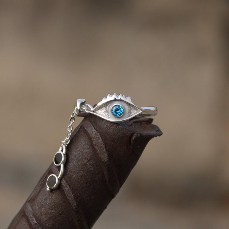 Gojo Blue Eye Ring: Jujutsu Kaisen Anime Inspired Silver Jewelry - Etsy