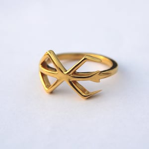 Berserk Inspired Brand of Sacrifice Chunky Silver Anime Ring, Anime ...