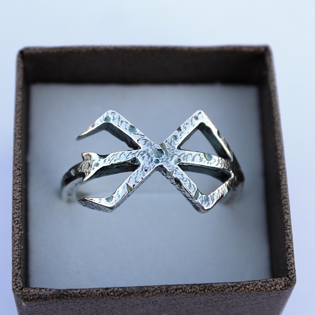 Berserk Inspired Dotted Pattern Brand of Sacrifice Chunky Silver Anime ...