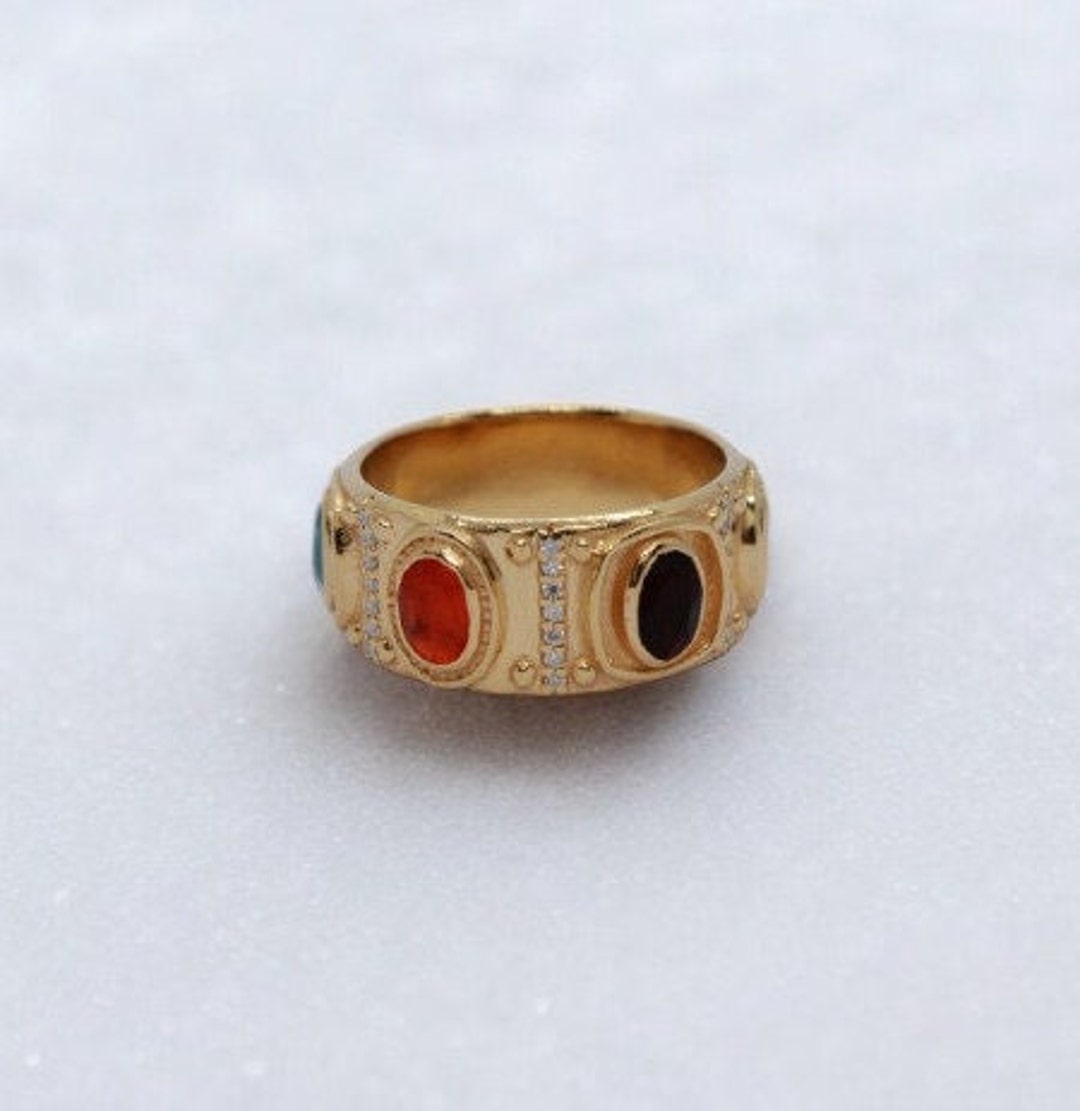 Thanos Infinity Gauntlet Inspired Eternity Gold Band Ring, Infinity ...