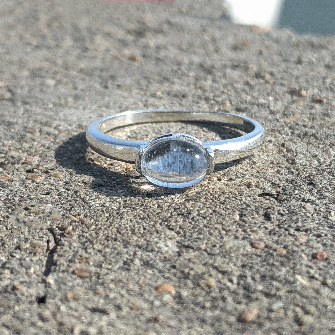 Crystal Clear Quartz Ring, Anniversary Ring, Minimalist Ring, Quartz ...