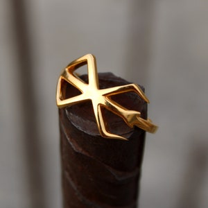 Berserk Inspired Brand of Sacrifice Chunky Silver Anime Ring, Anime ...