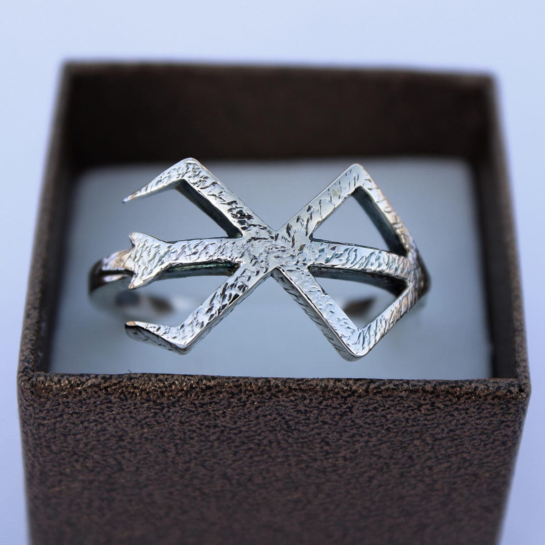 Berserk Inspired Snake Skin Pattern Brand of Sacrifice Chunky Silver ...