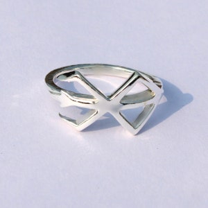Berserk Inspired Brand of Sacrifice Chunky Silver Anime Ring, Anime ...