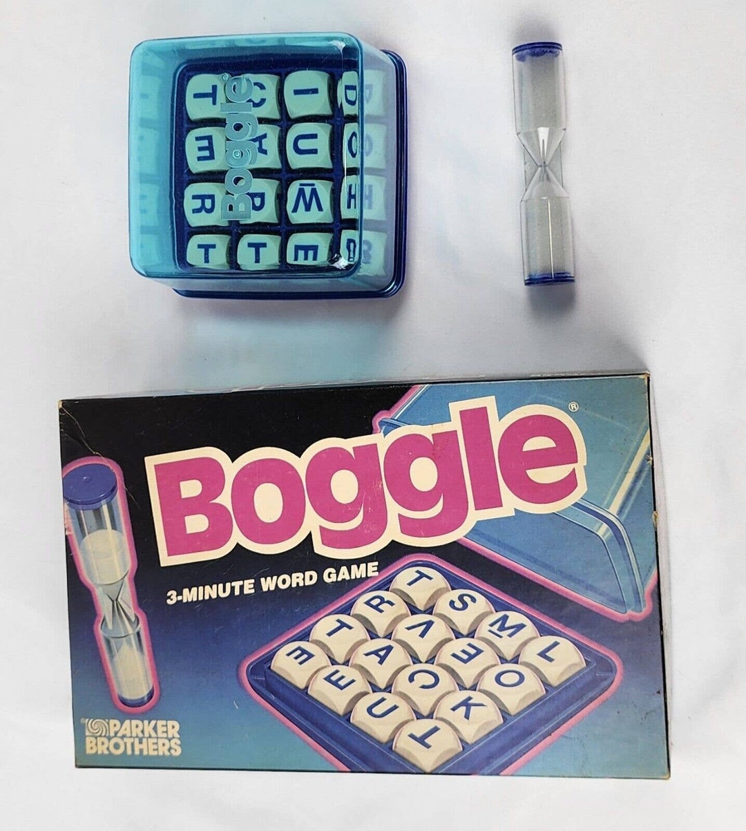 Vintage Boggle Letter Cube Word Game Parker Brothers Complete - Etsy