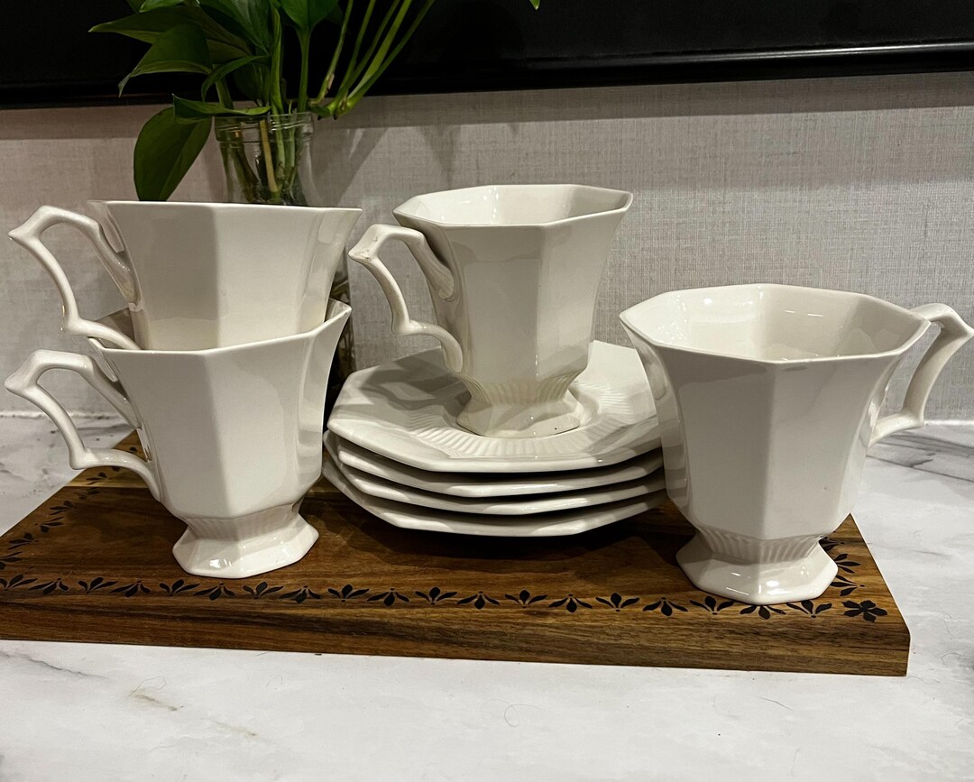 Vintage Independence Ironstone Tea Cups & Saucers – Castleton Japan ...