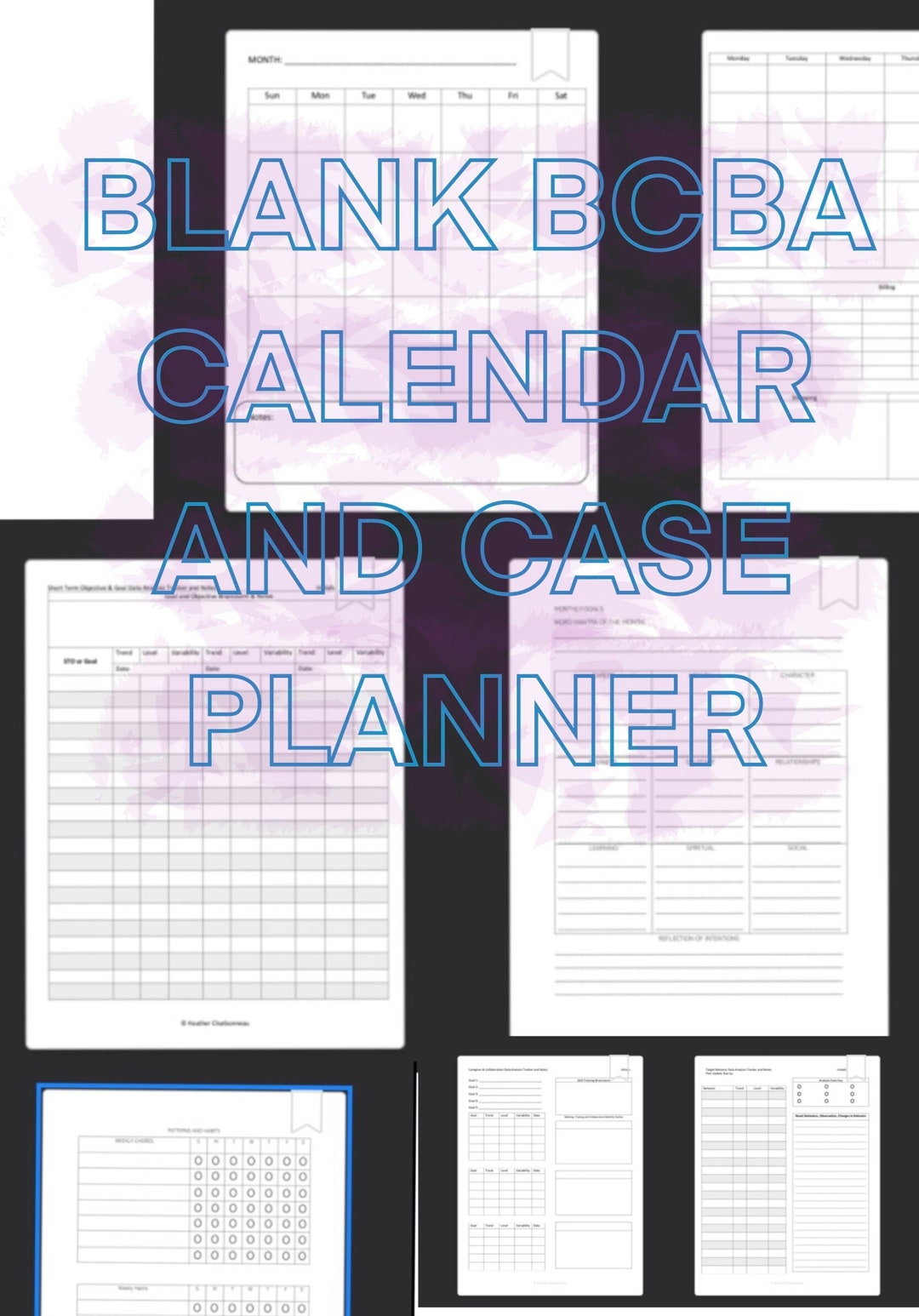 Yearly BCBA Case Planning Calendar for Digital Use or PRINT - Etsy