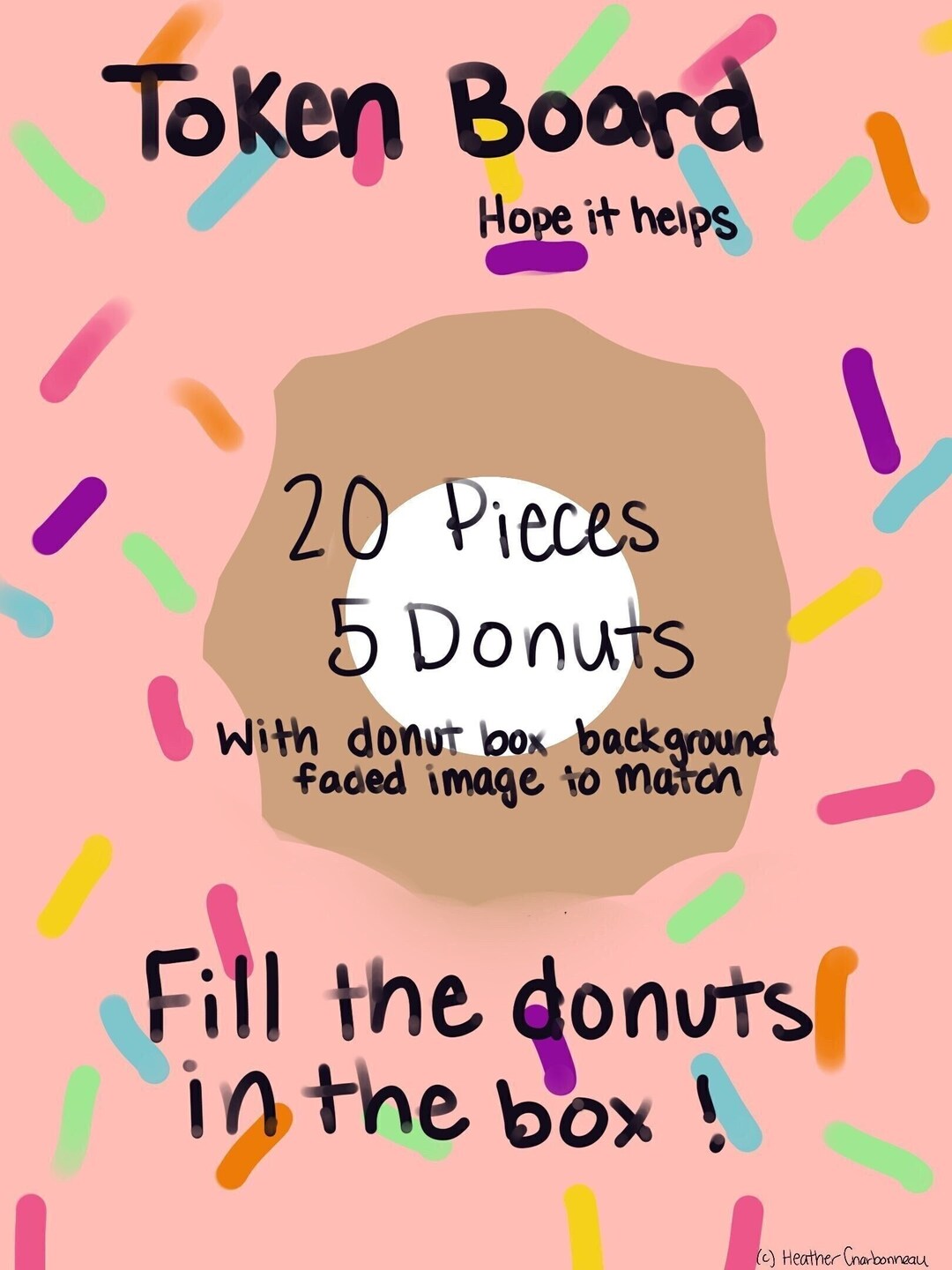 Token Board: Donut Box 20 Pieces - Etsy