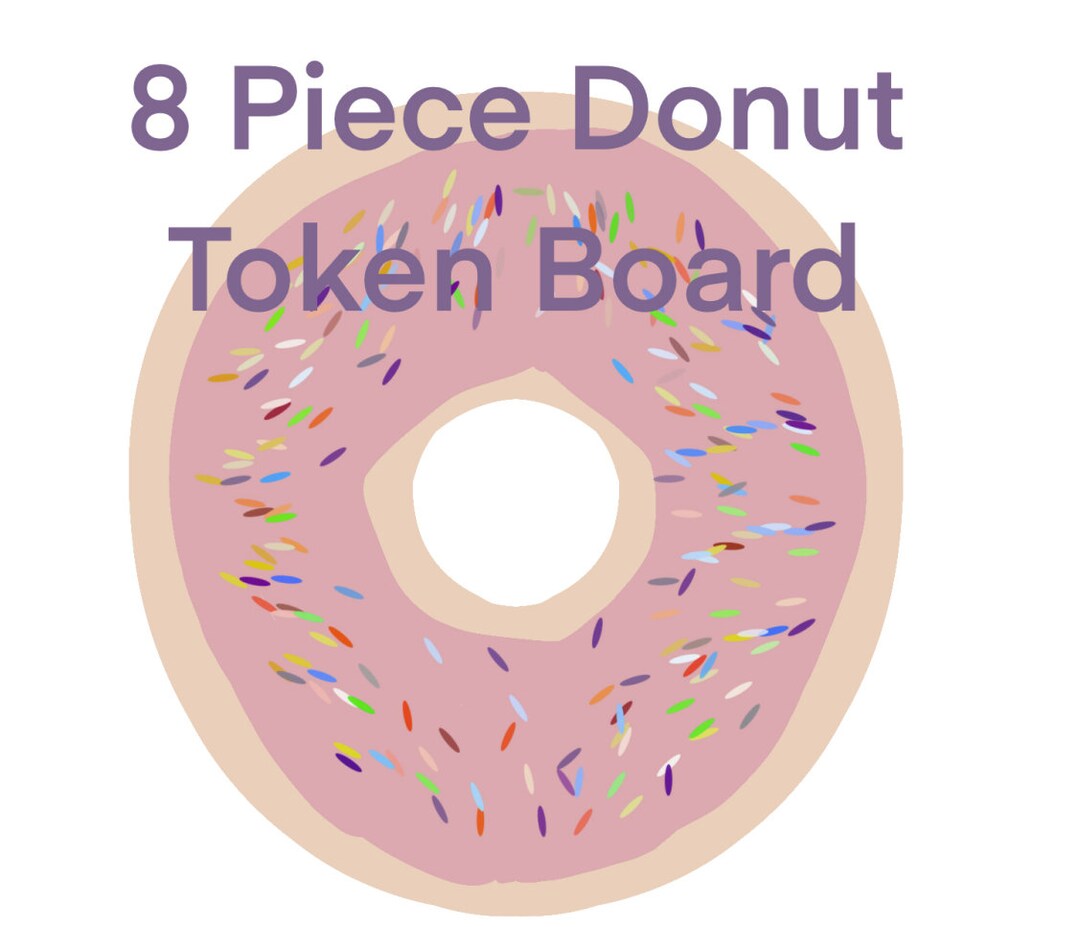 Donut Token Board 8 Tokens - Etsy
