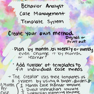 Behavior Analyst Case Management: Caregiver and Collaboration Planning ...