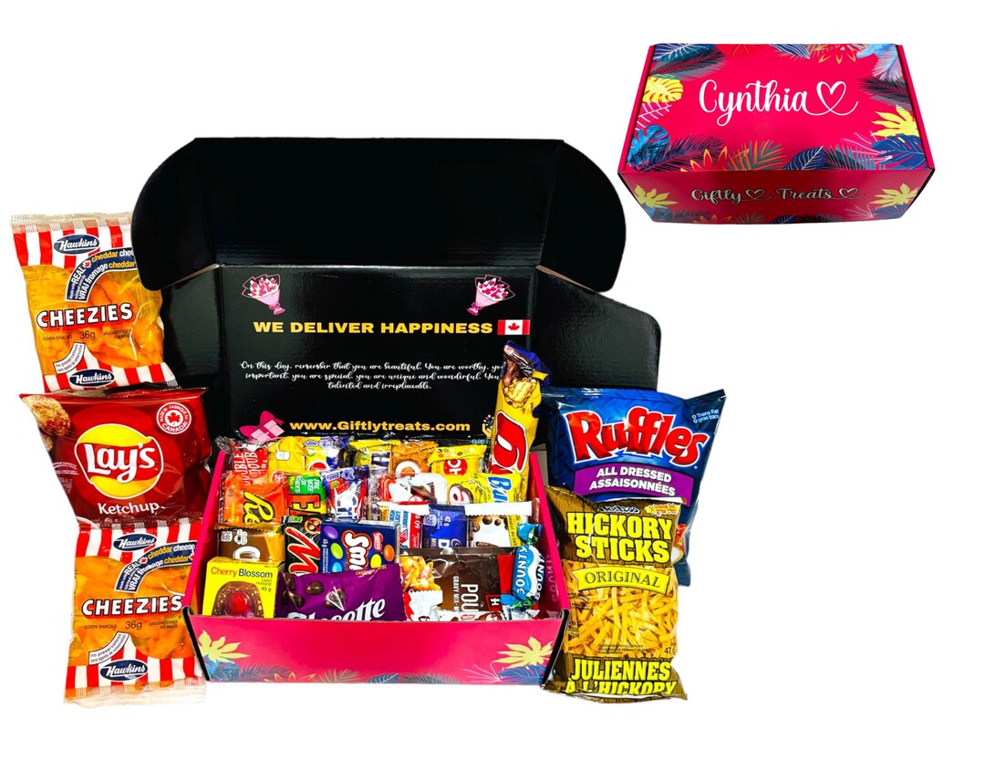 Mega Size Snack Box, Birthday Gift Box, Care Package, Popular Canadian ...