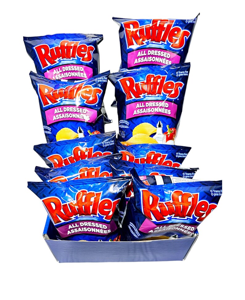 Ruffles Chips Box 10 Pack Canadian Chips, Ruffles All Dressed Chips by ...