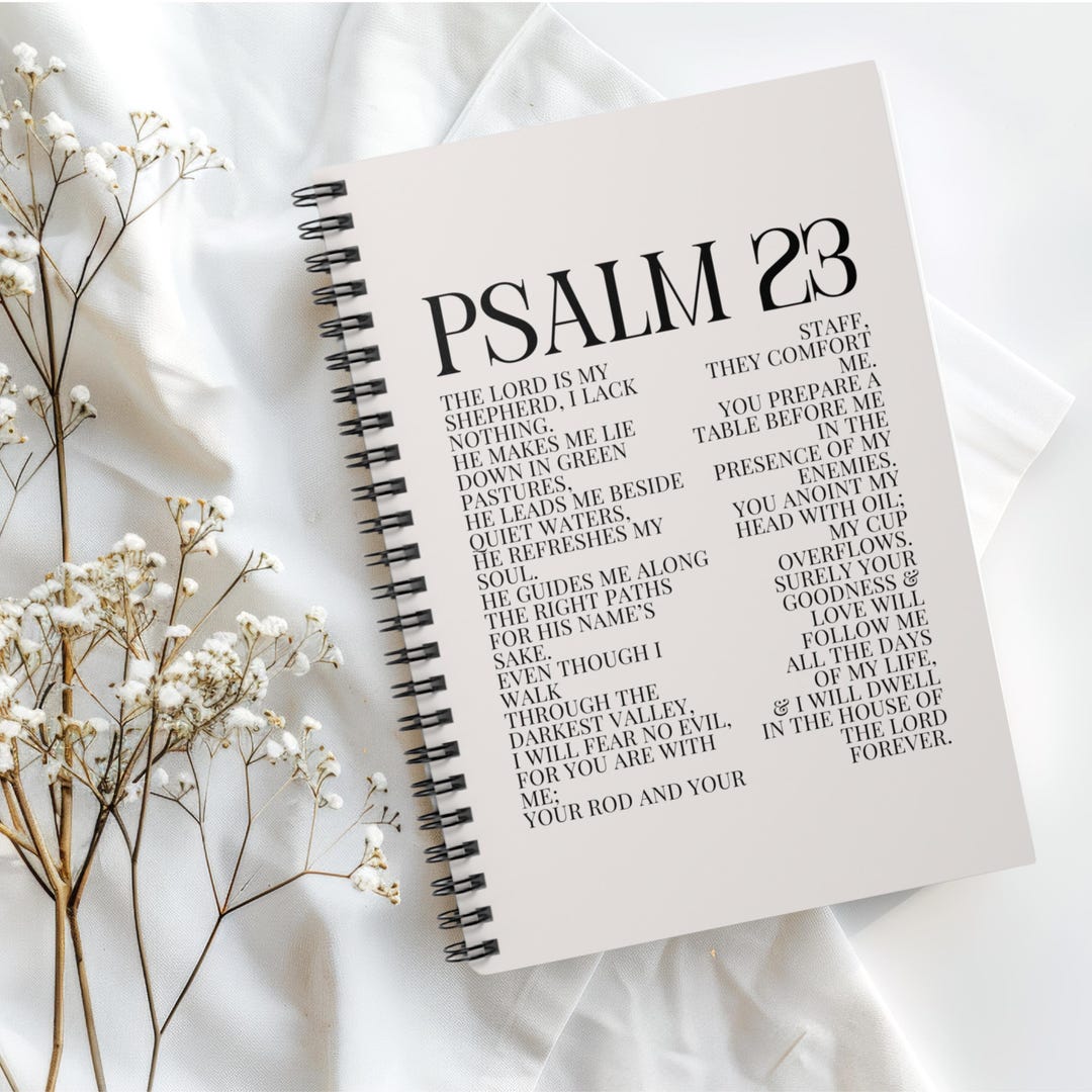 Christian Prayer Journal, Bible Study Journal, Psalm 23, Devotional ...