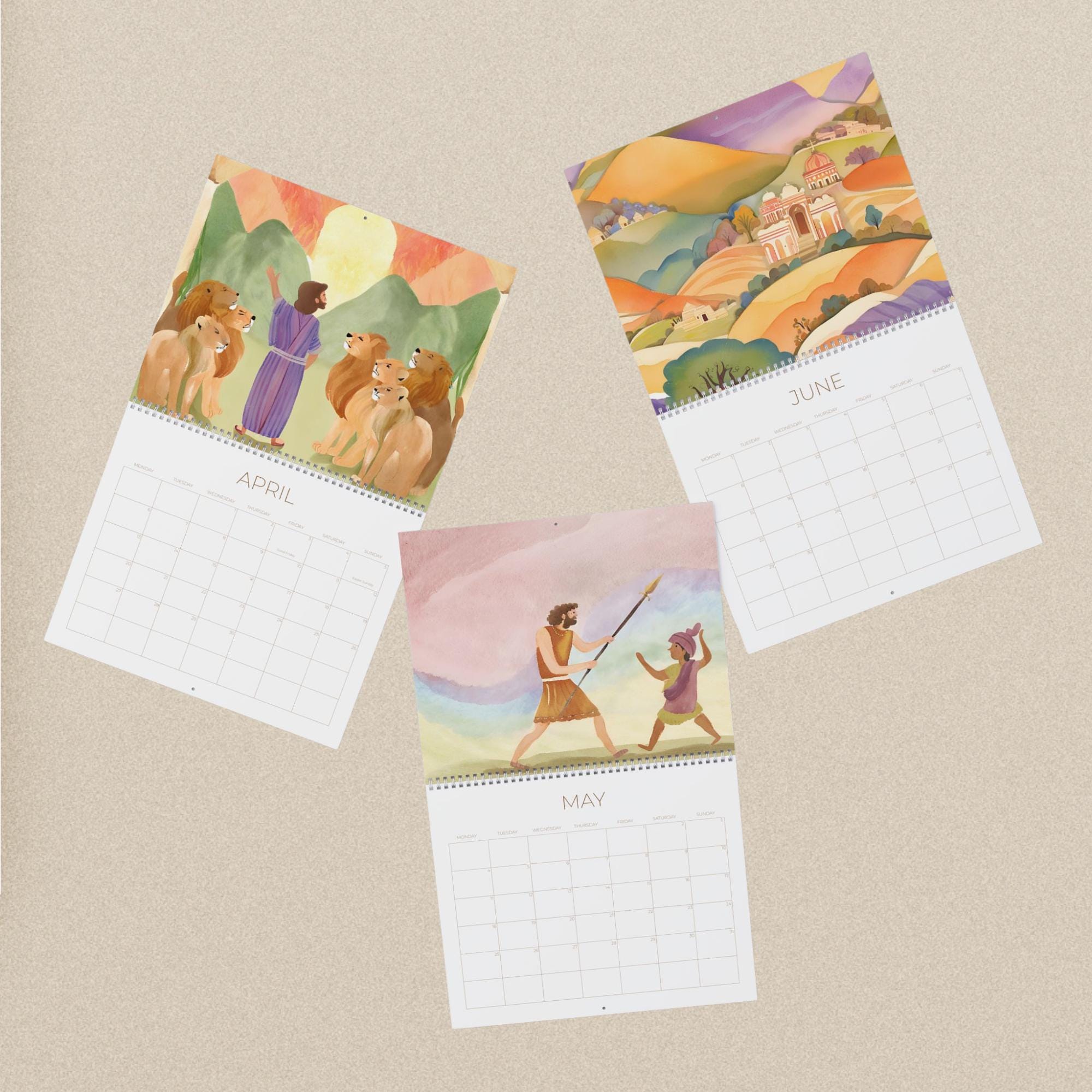 2026 Christian Calendar: Abstract Watercolor Religious Wall Decor - Etsy