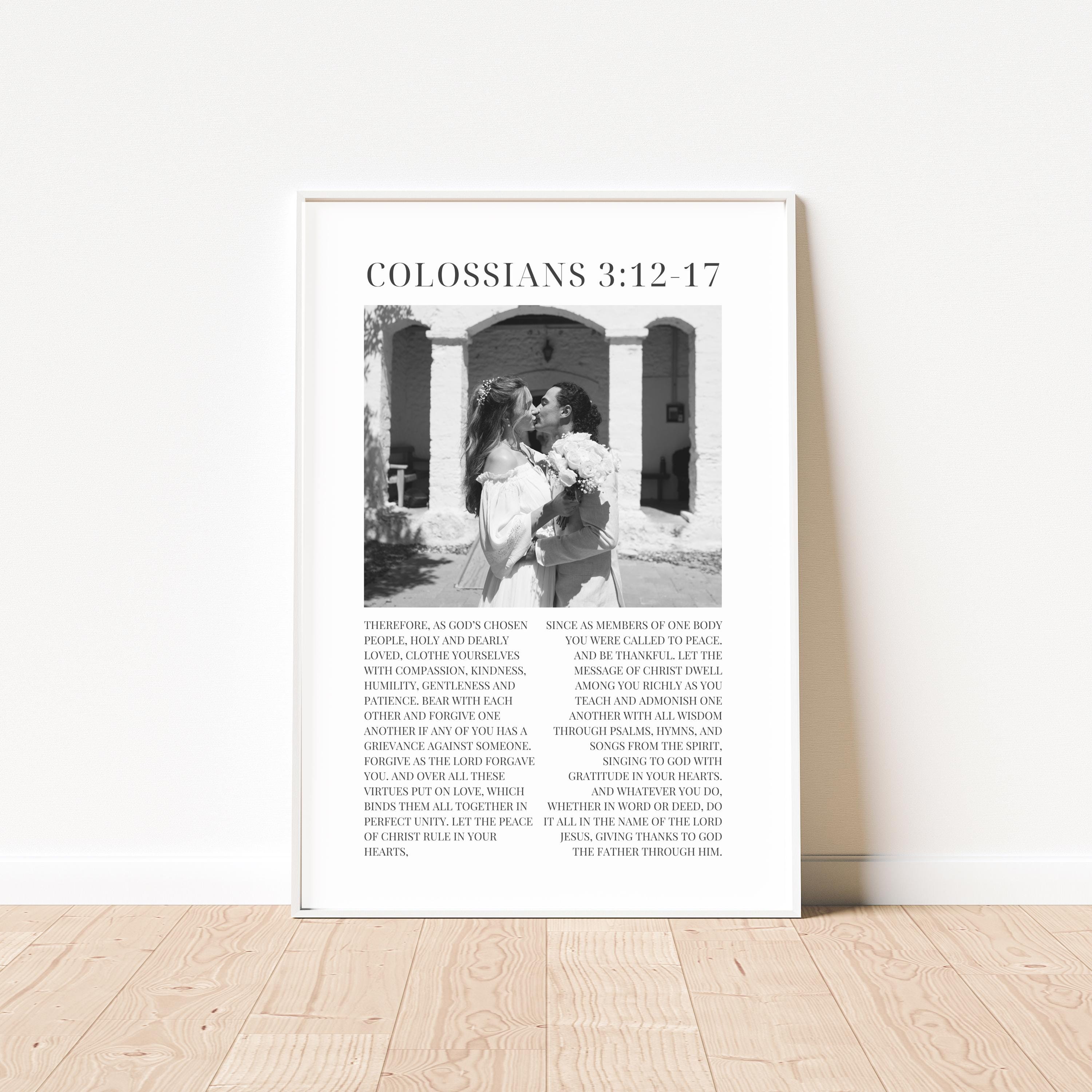 Personalized Christian Wedding Photo & Scripture Wall Art (digital ...