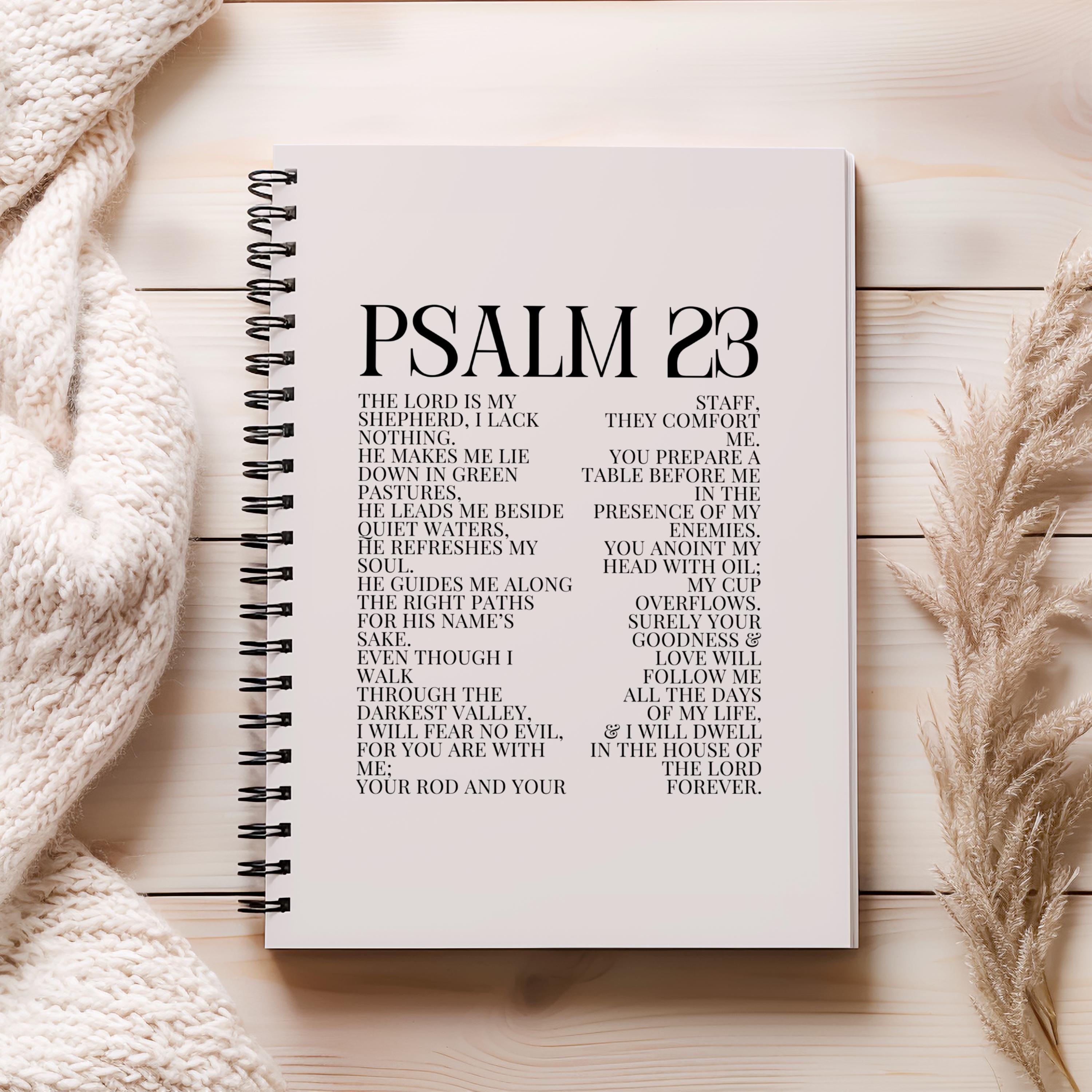 Christian Prayer Journal, Bible Study Journal, Psalm 23, Devotional ...