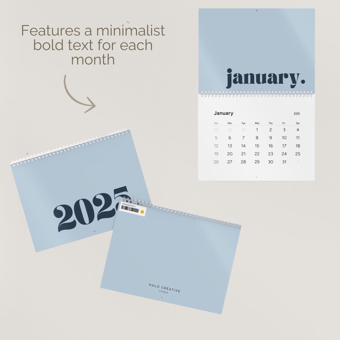 2025 Minimalist Wall Calendar: Modern Monthly Planner - Etsy