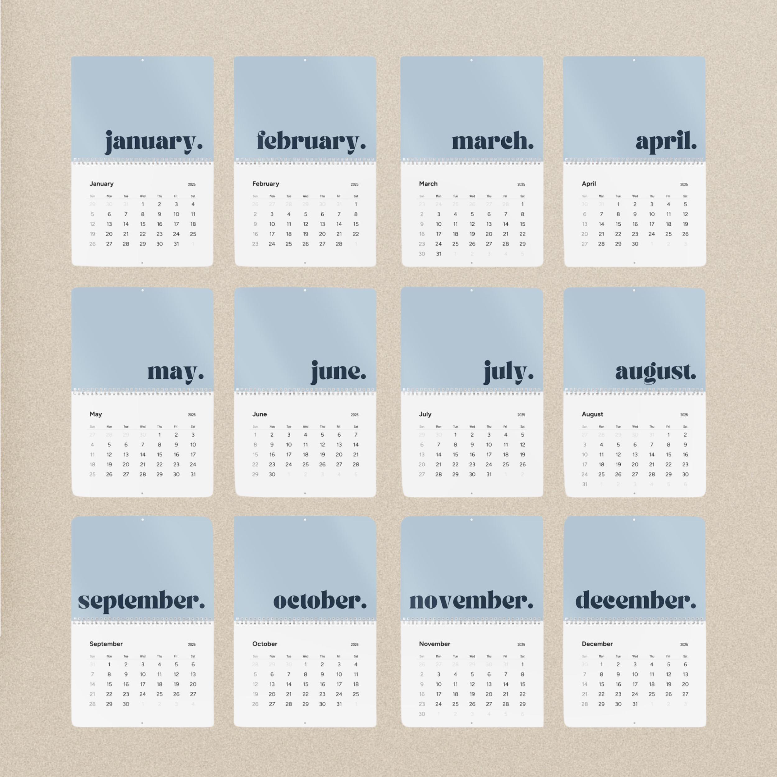 2025 Minimalist Wall Calendar: Modern Monthly Planner - Etsy
