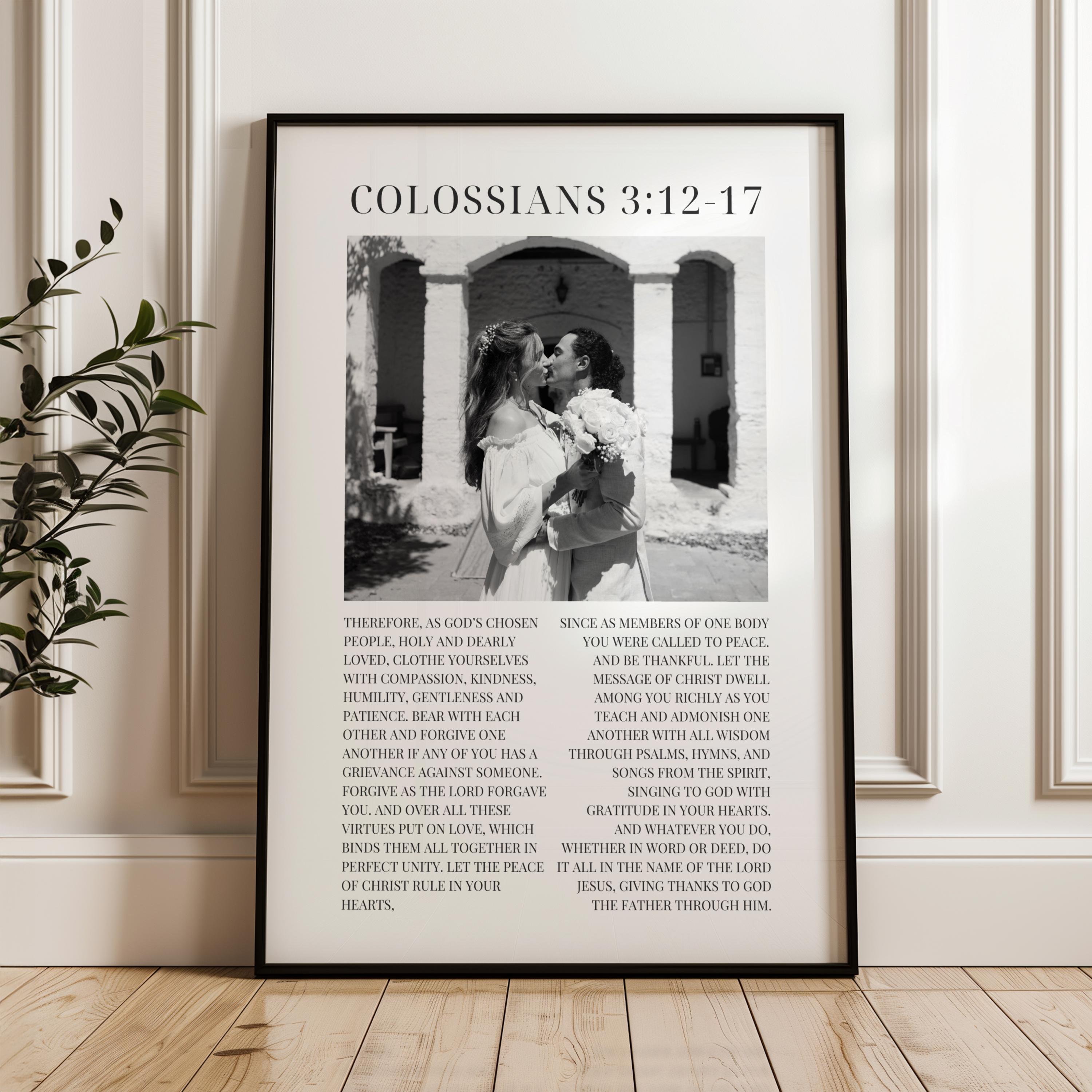 Personalized Christian Wedding Photo & Scripture Wall Art (digital ...