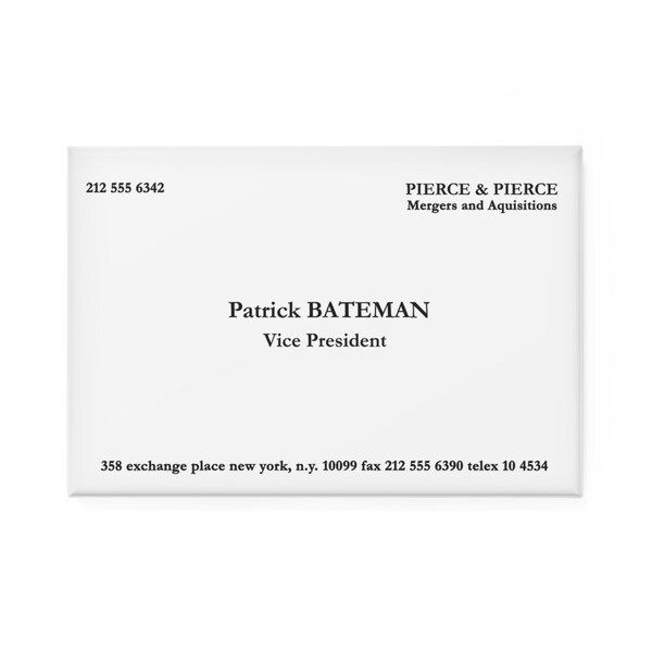 Patrick Bateman Business Card - Etsy