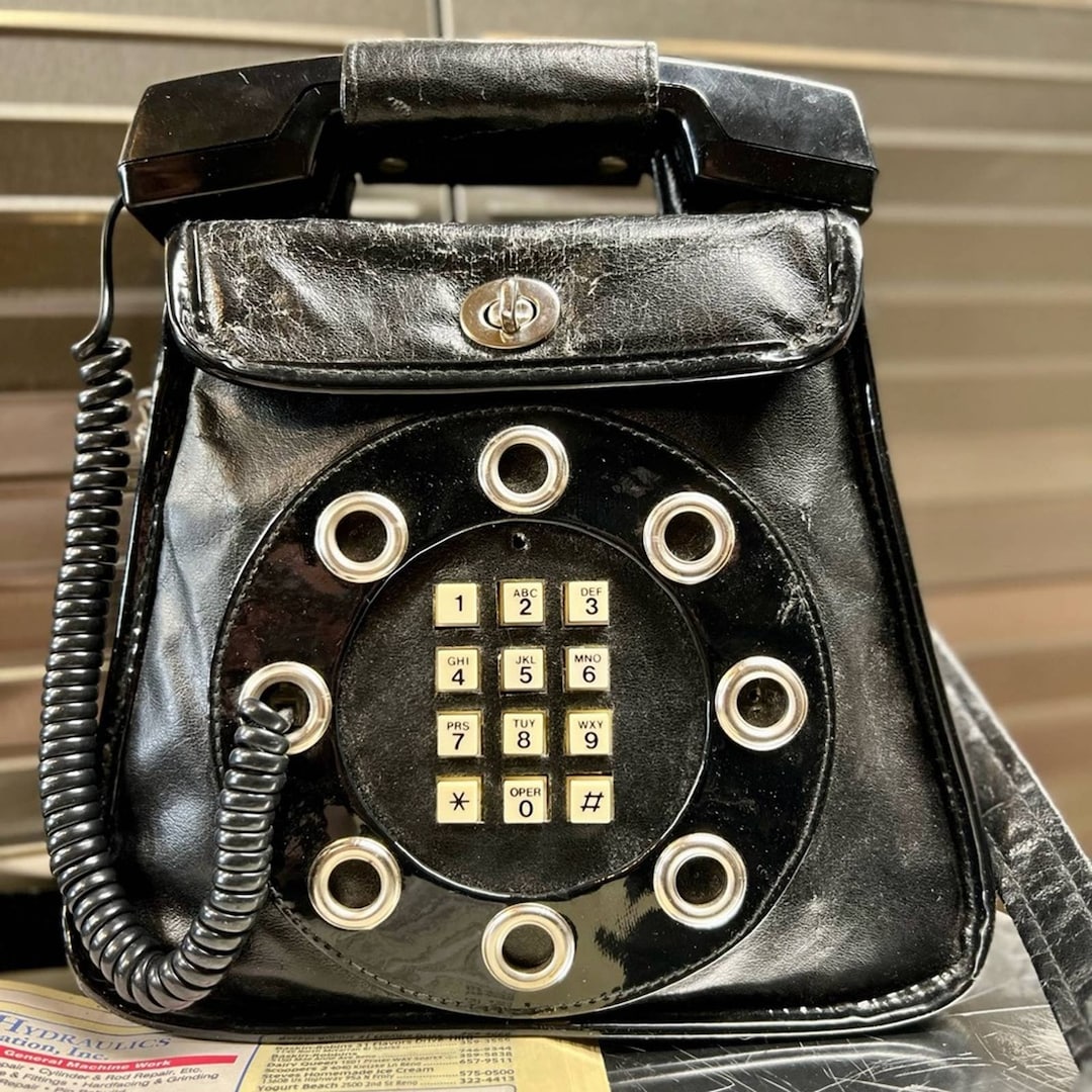 Vintage 70s Leather Phone Bag - Etsy