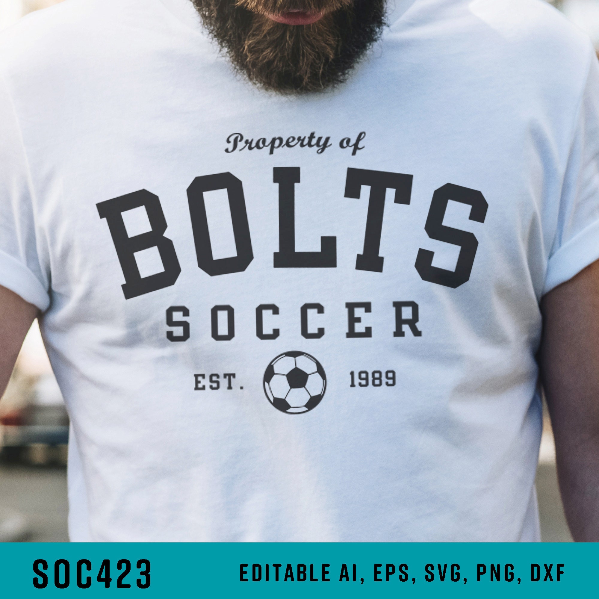 SVG Soccer Team Graphic, Editable Ai, Eps, Svg, Dxf, Edit Your Team ...