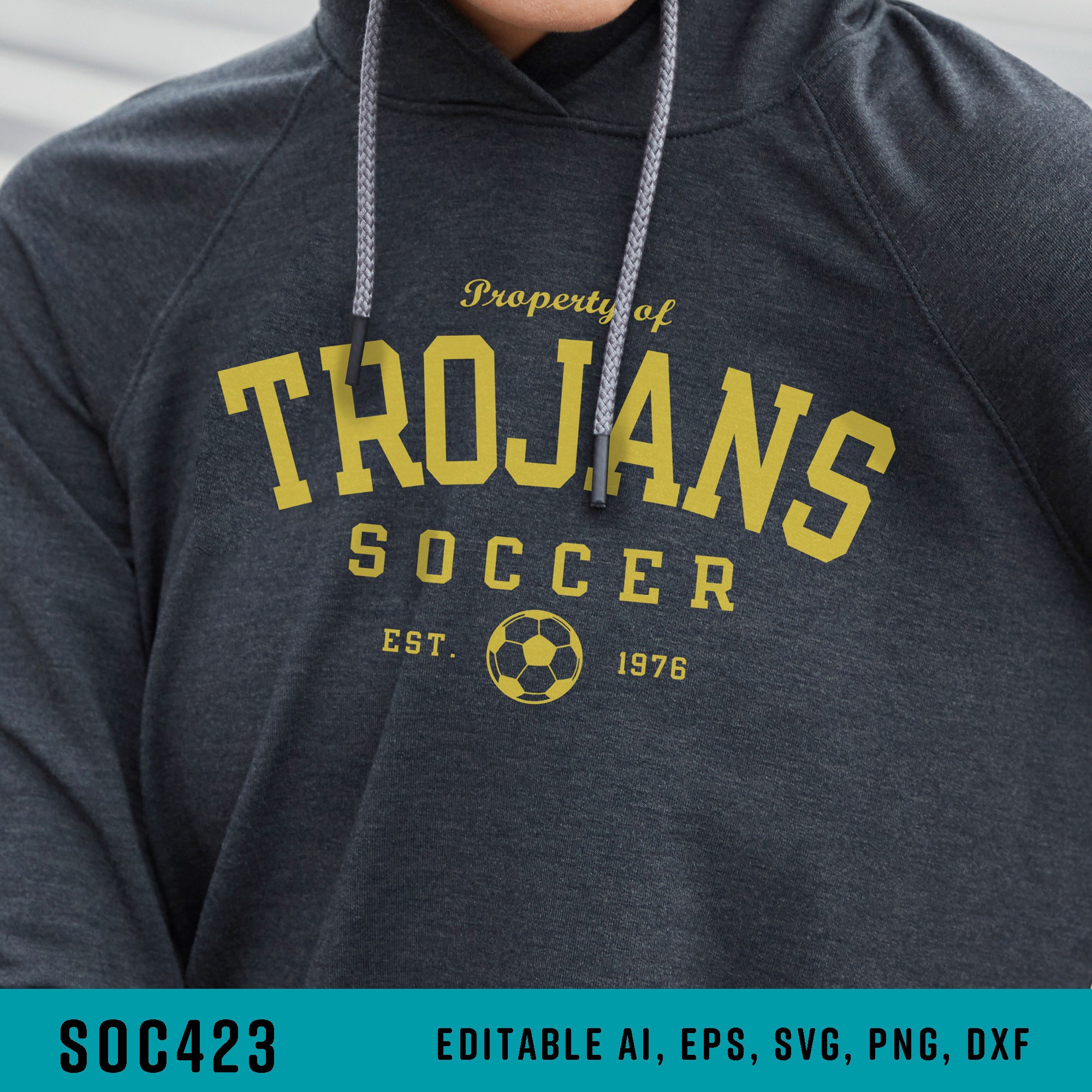 SVG Soccer Team Graphic, Editable Ai, Eps, Svg, Dxf, Edit Your Team ...