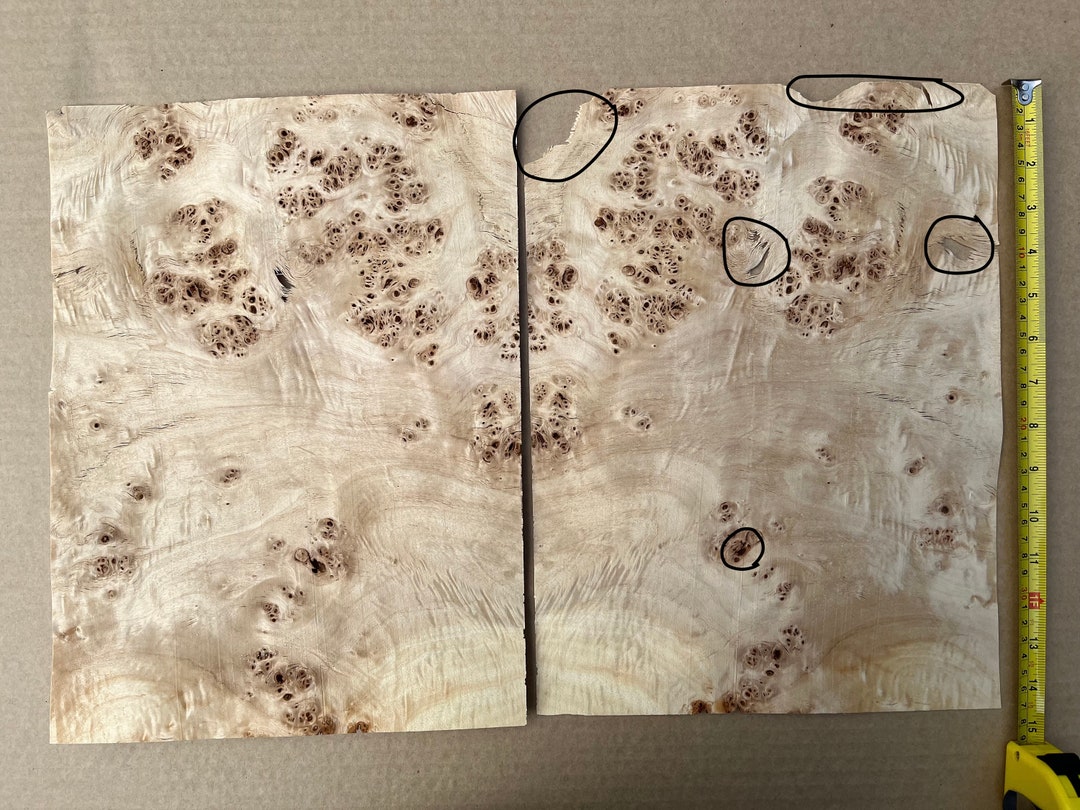 Poplar Burl mappa Wood Veneer, 27 X 37cm, 6 Sheets pb003 - Etsy